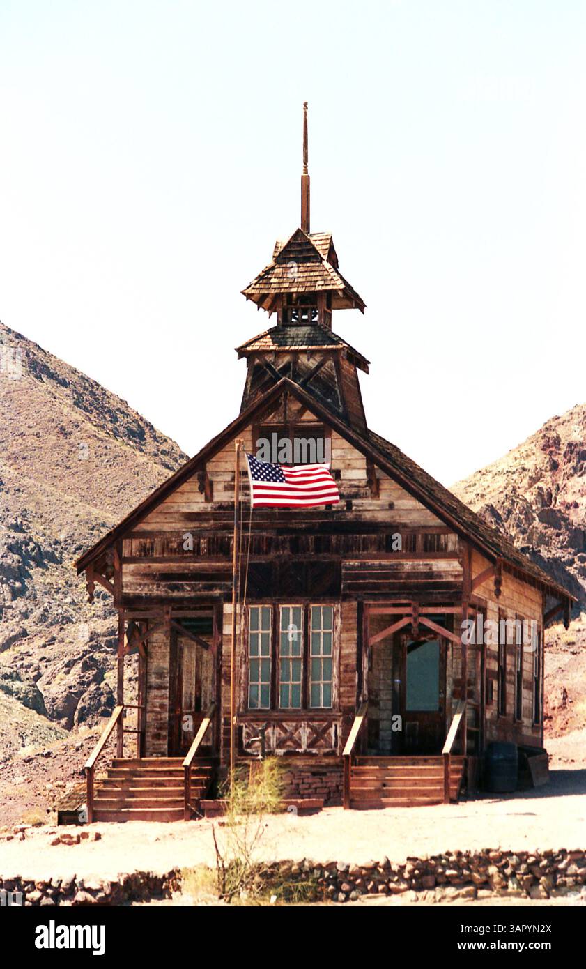 Calico, California, U.S.A., approx. 1985. The original school house in ...