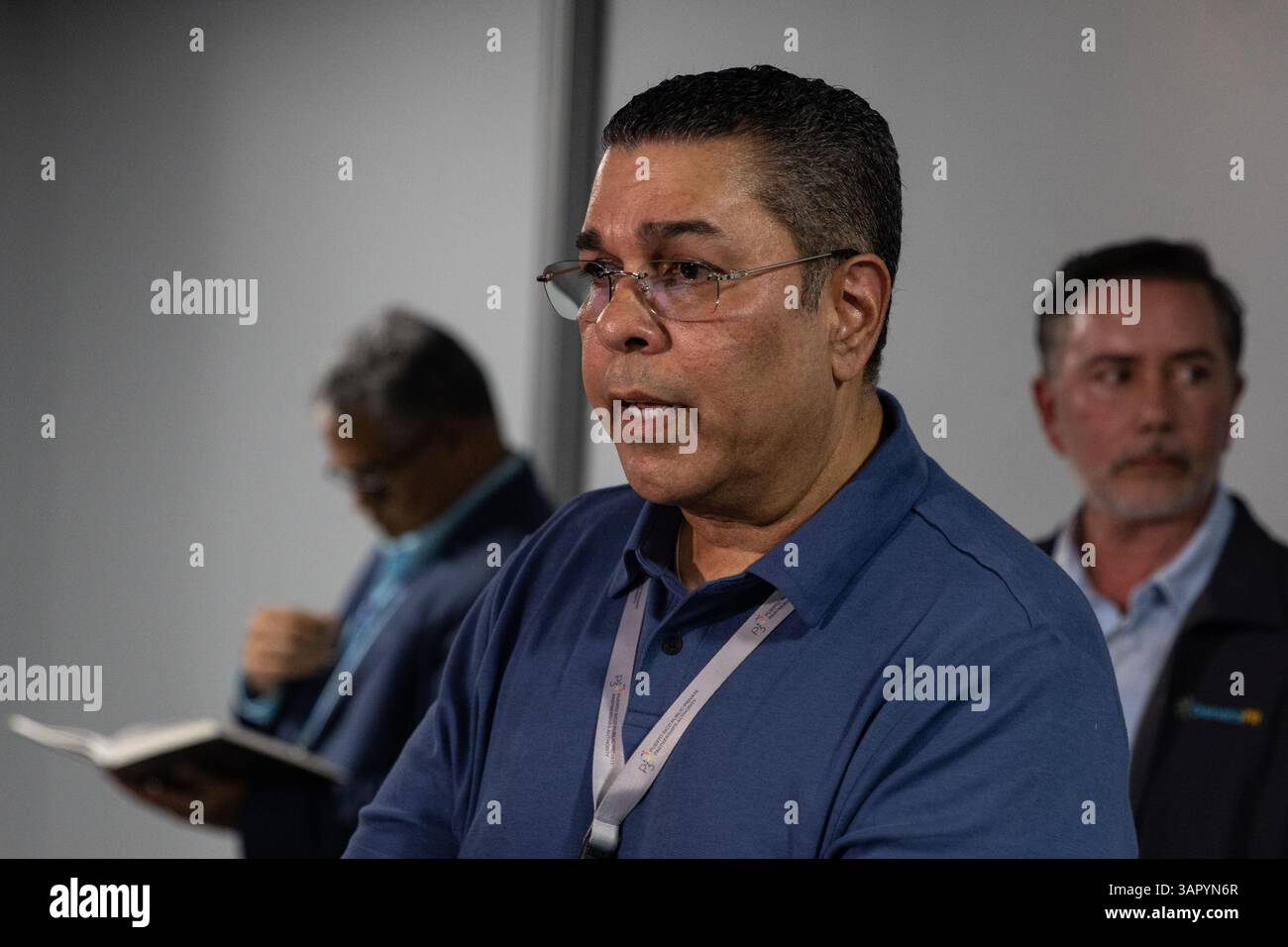 Josué Colón, Puerto Rico’s energy czar, speaks at the first government ...