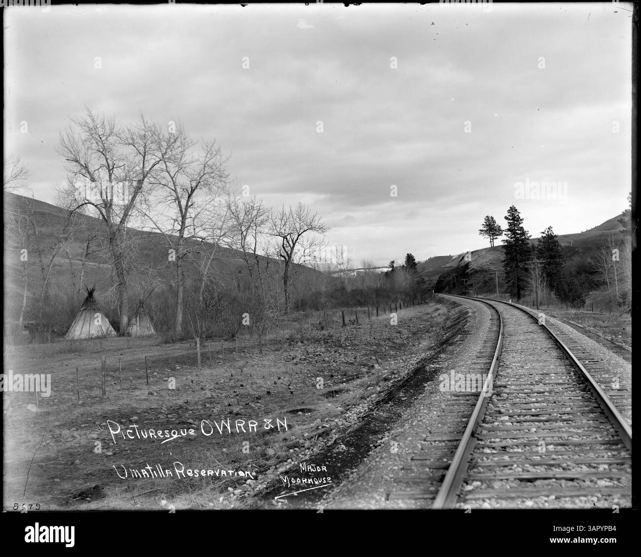 This photograph shows the O.R.N. railway tracks running through the ...