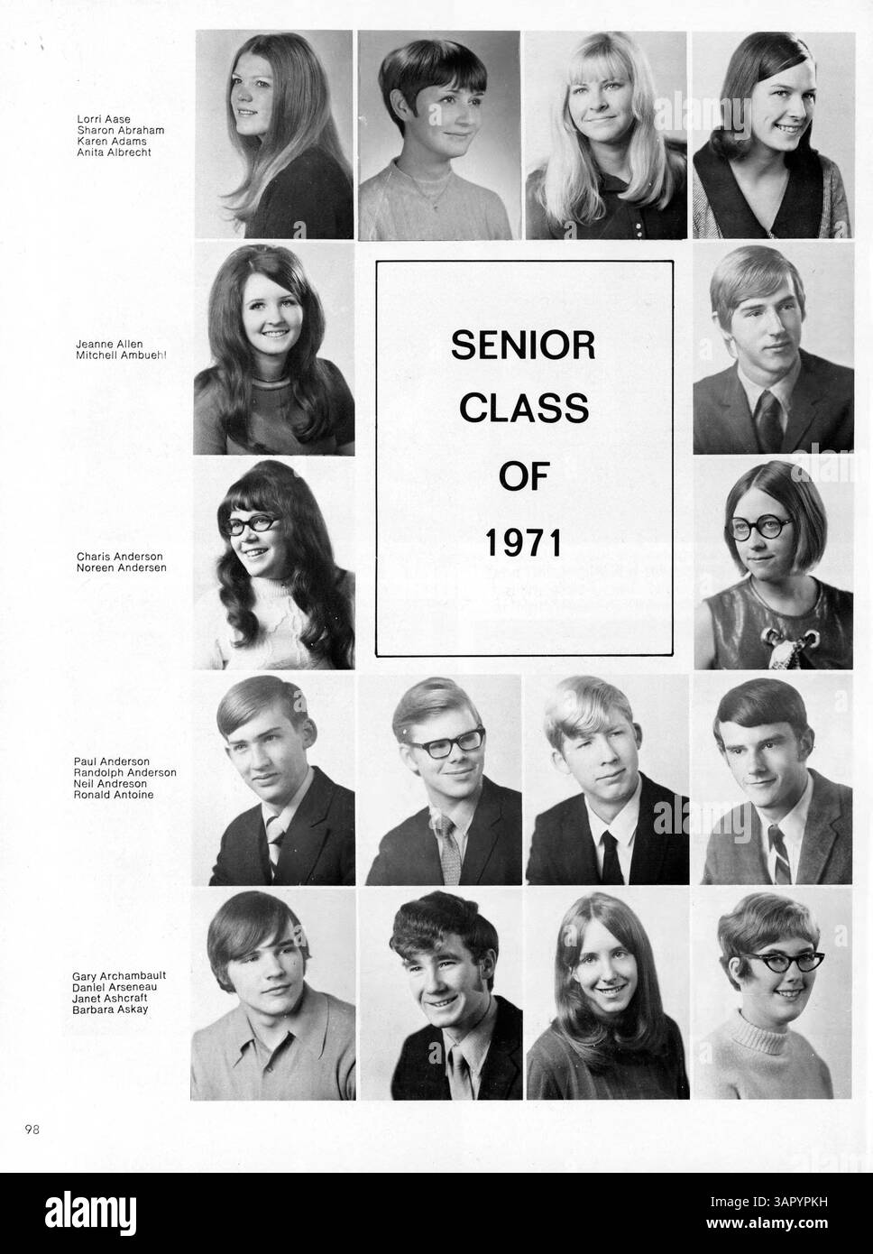 The 1971 Edison High School yearbook documents the students, teachers ...
