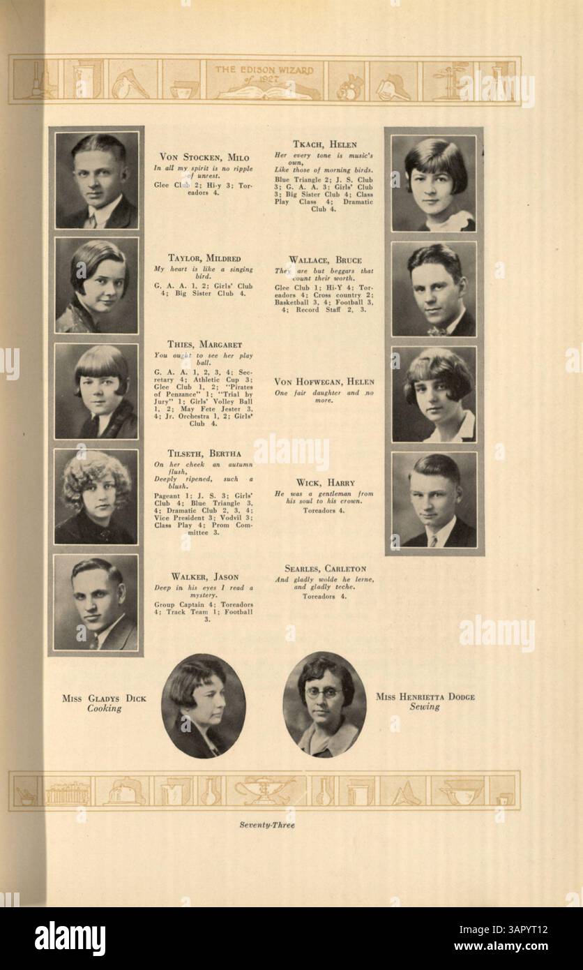 This yearbook from Edison High School in 1927 includes student ...