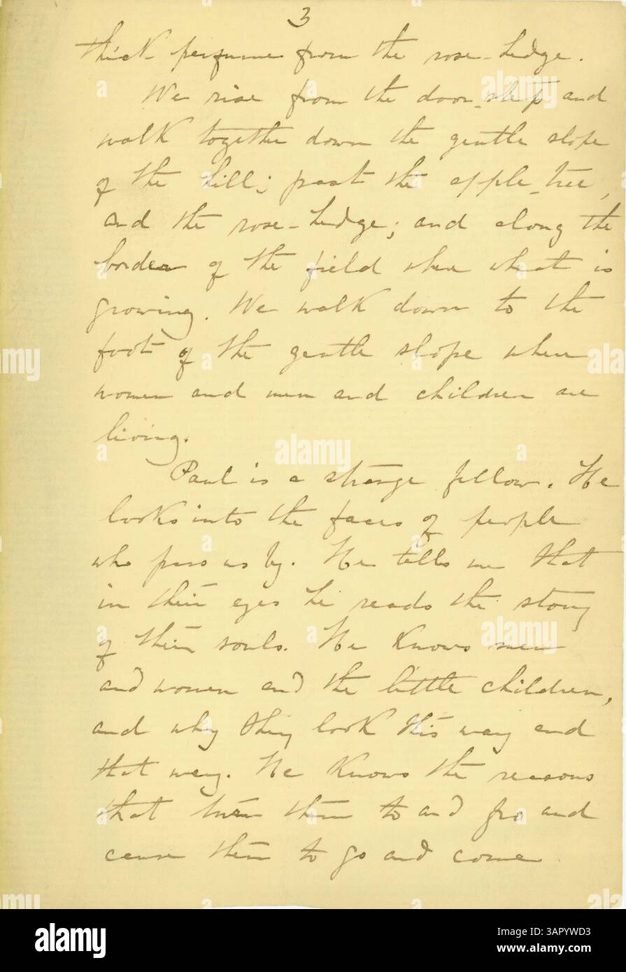 The original manuscript of Kate Chopin's short story 'An Idle Fellow ...