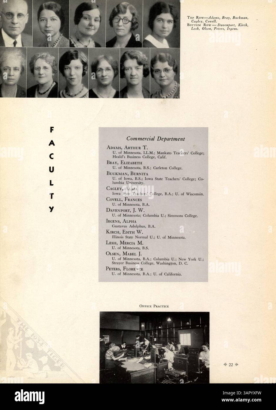 The 1934 South High Yearbook, 'Tiger 1934,' captures the essence of ...