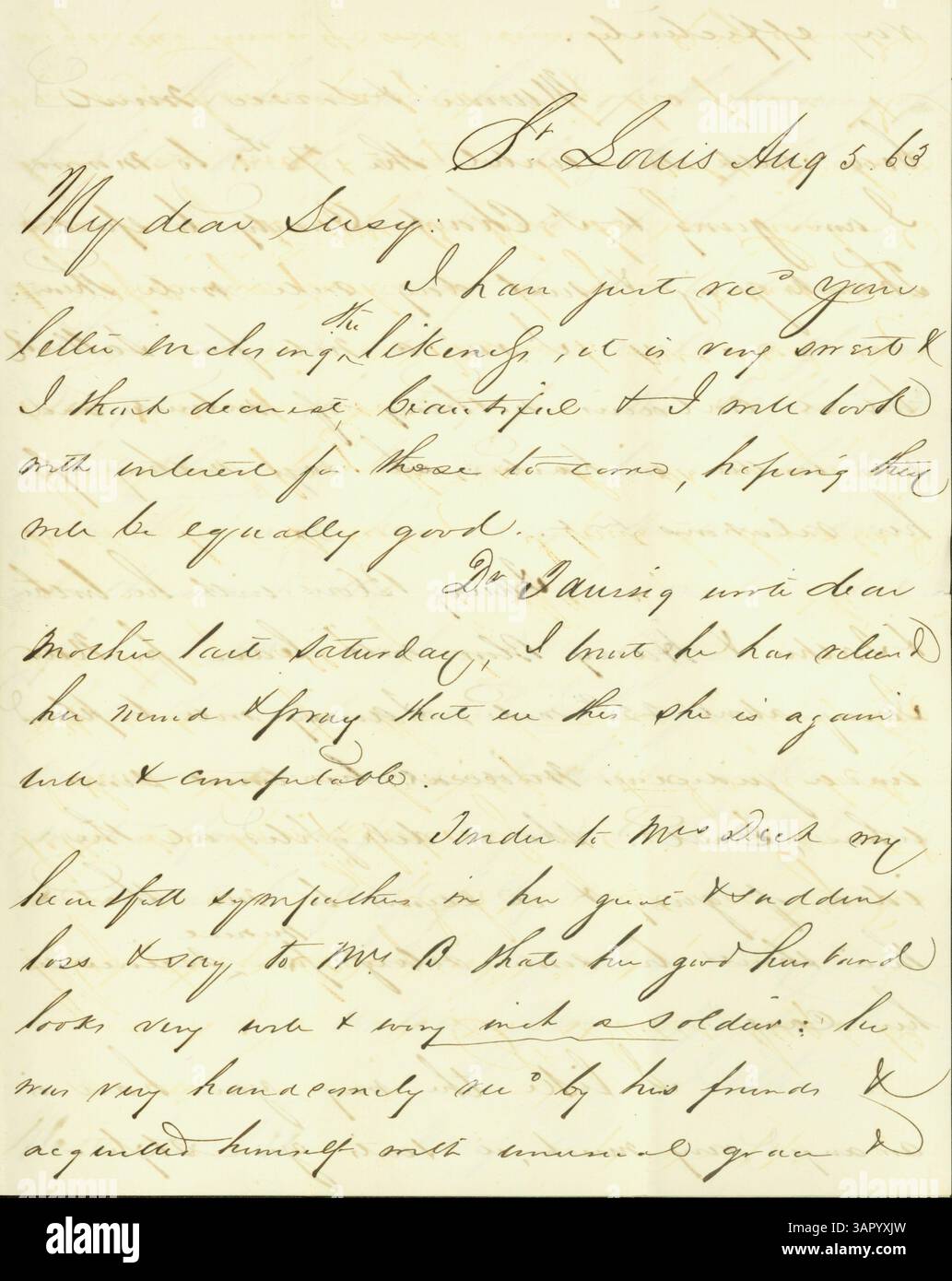 This letter from Henry T. Blow to his wife Susan (Susy) discusses ...