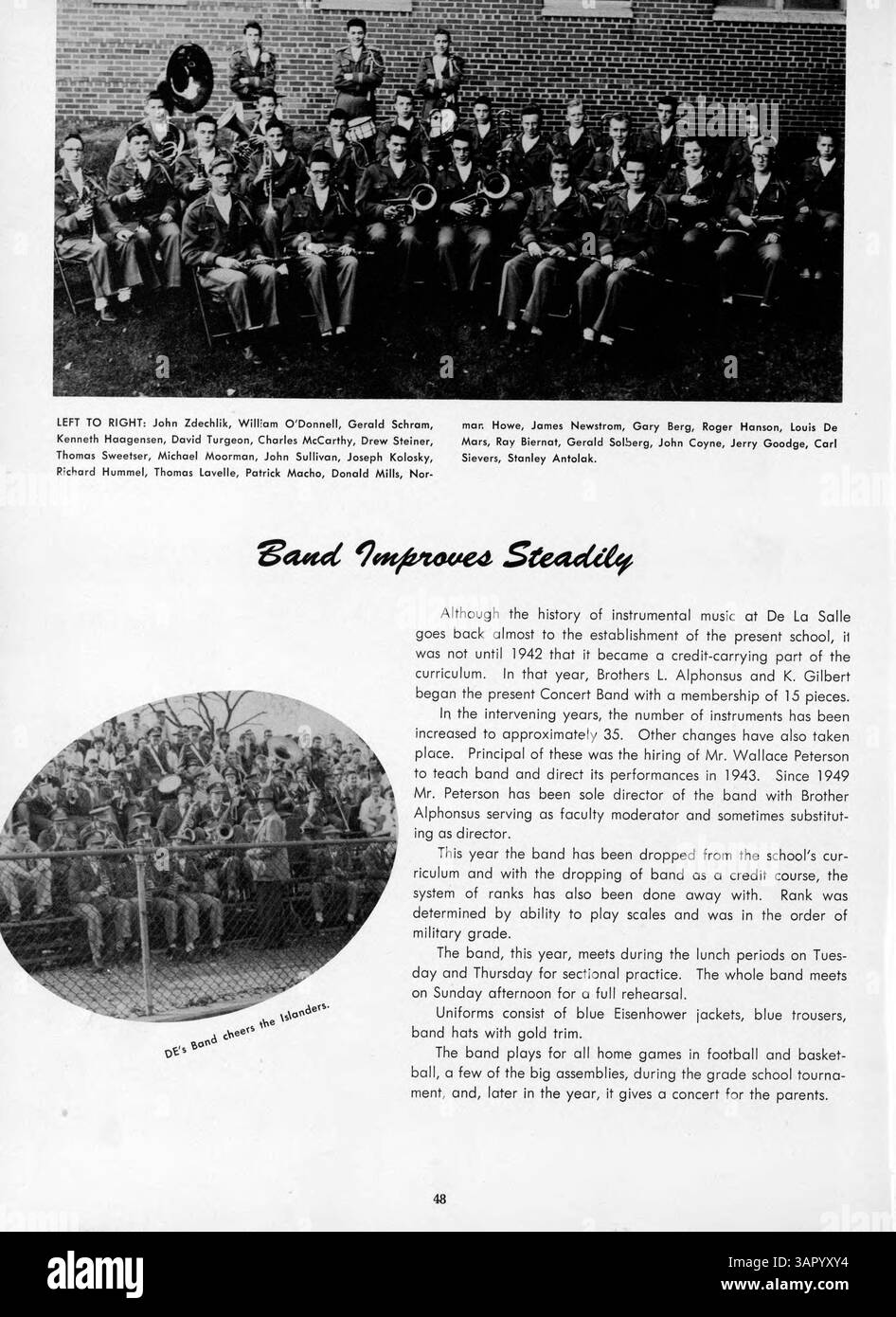 The 1954 De La Salle yearbook, 'Delta,' captures the highlights of ...