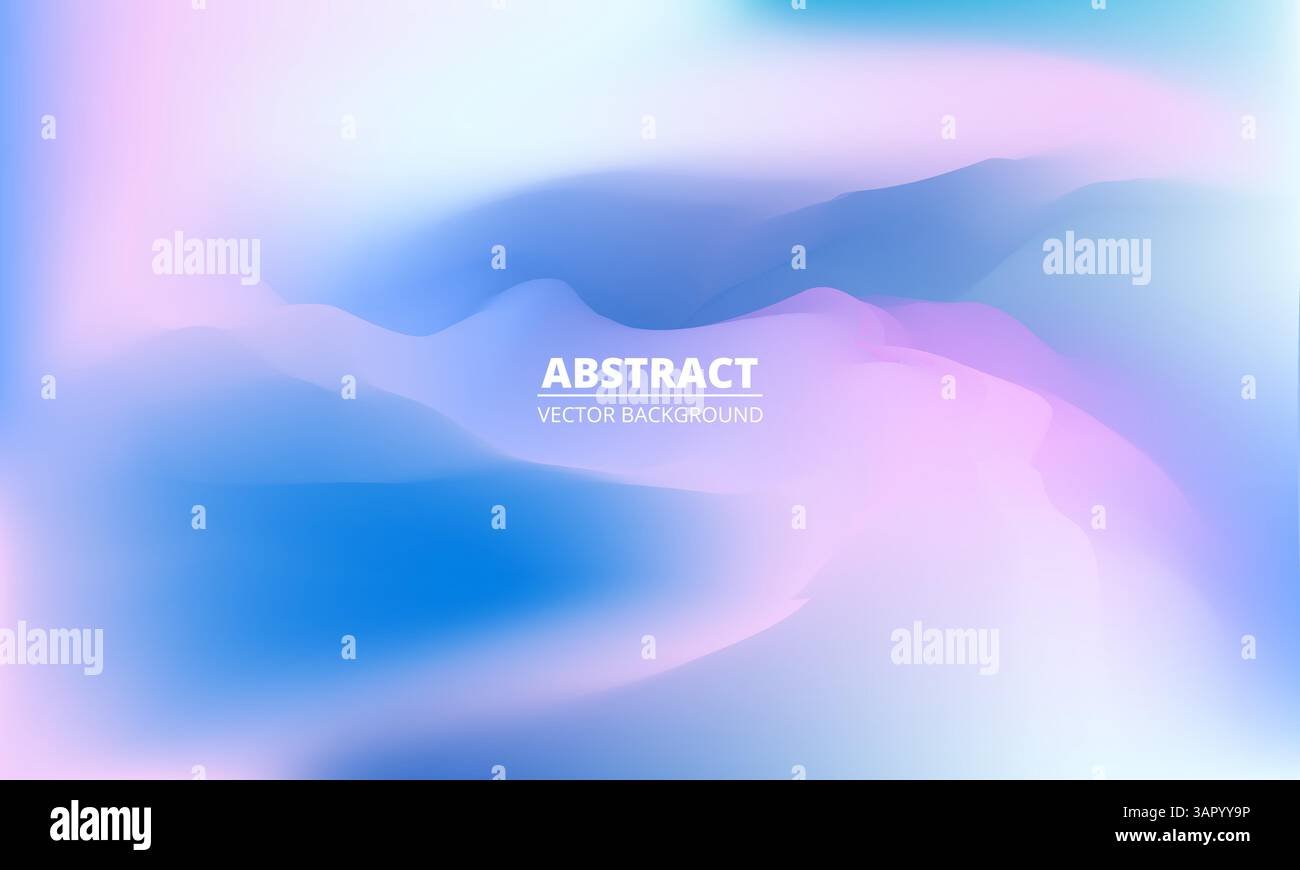 Blue and pink blurred holographic gradient background. Abstract sky and ...
