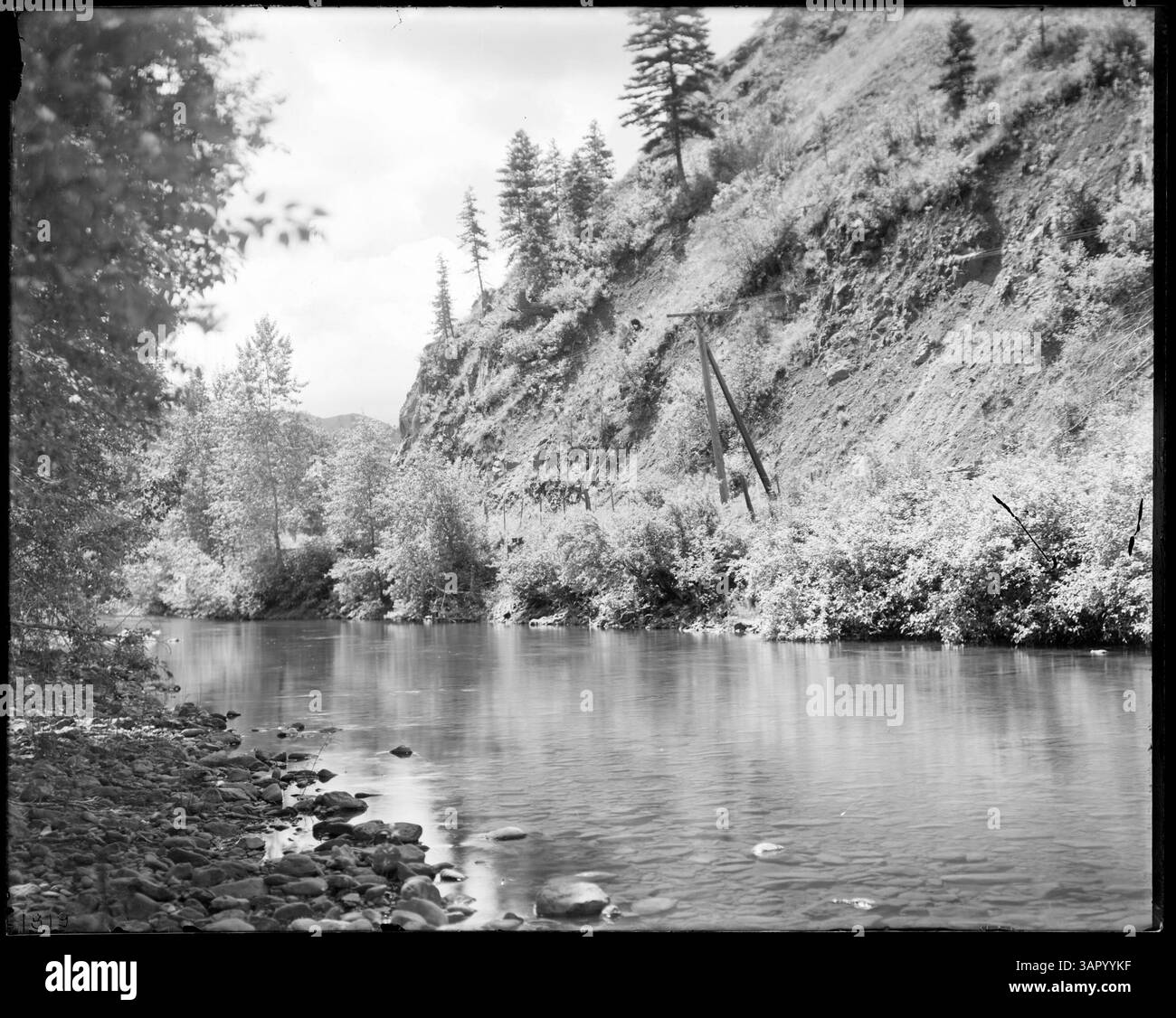 This photograph depicts scenes along the lower Umatilla River. The ...