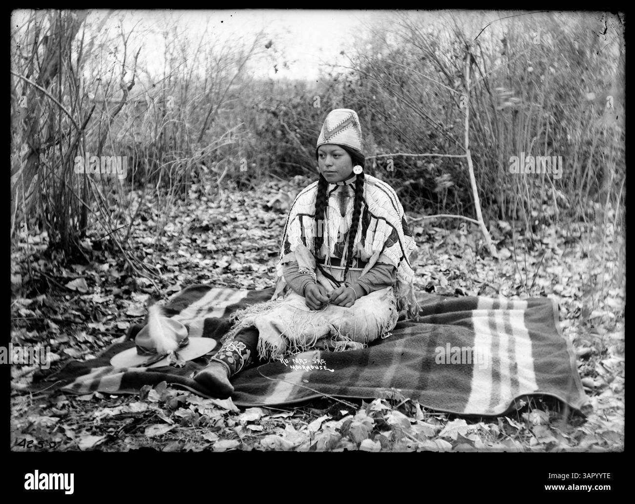 This photograph by Lee Moorhouse depicts Ku-mas-sag, a Cayuse tribal ...