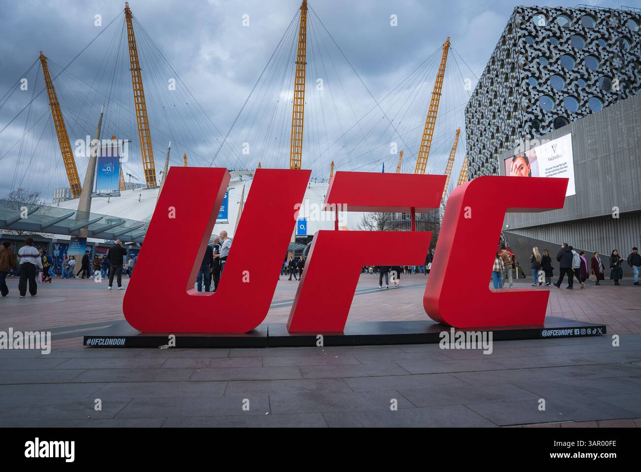 O2 Arena in London with UFC Sign and Modern Architecture Stock Photo ...