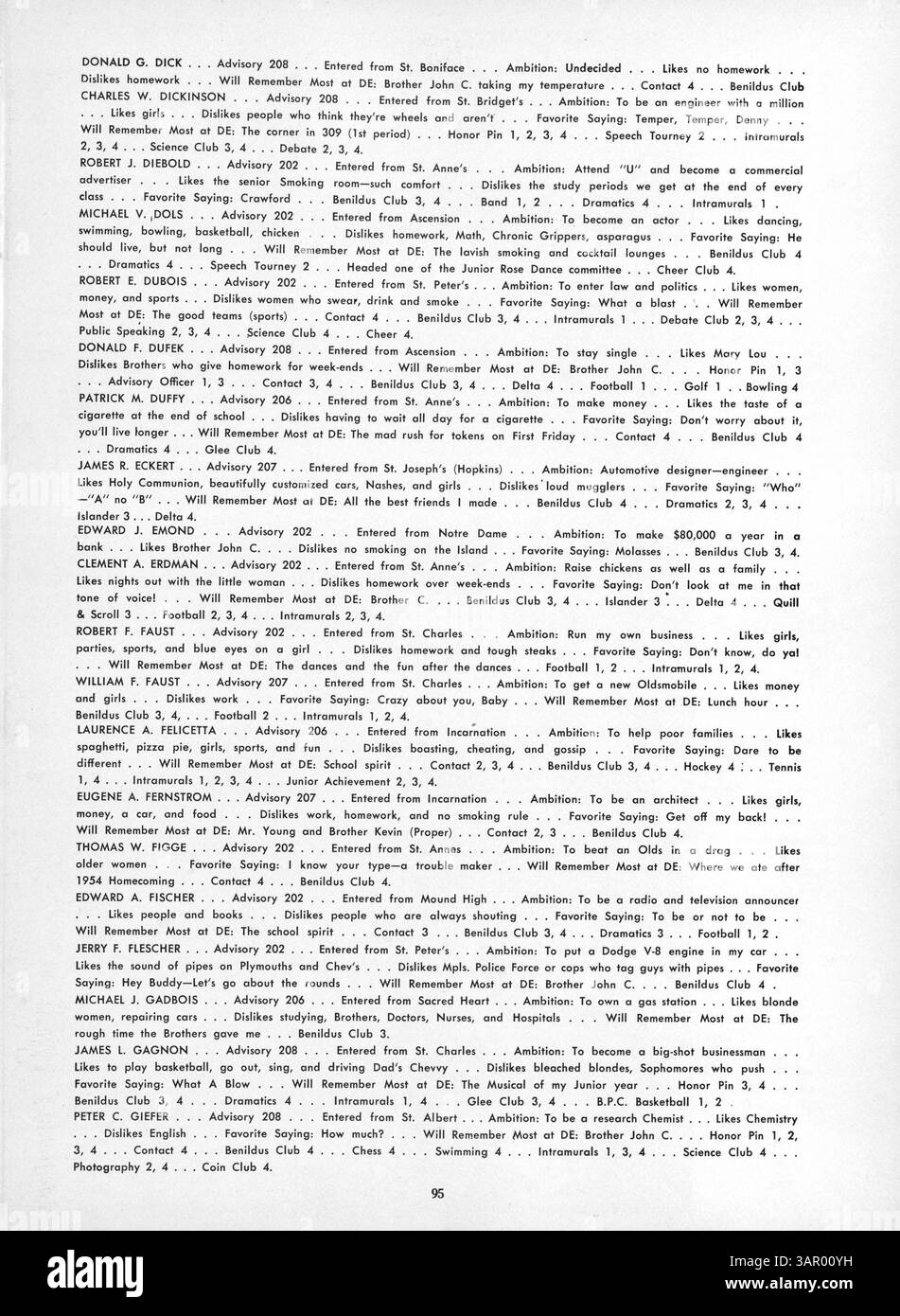 The 1955 Delta yearbook from De La Salle High School captures the ...
