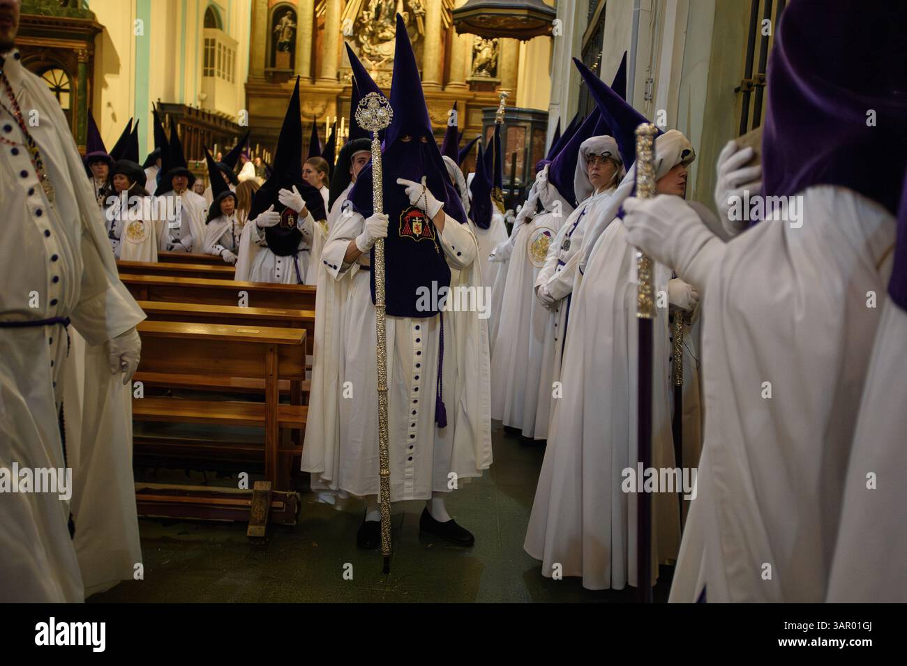 People before the procession of Los Gitanos at the Parish of Our Lady ...