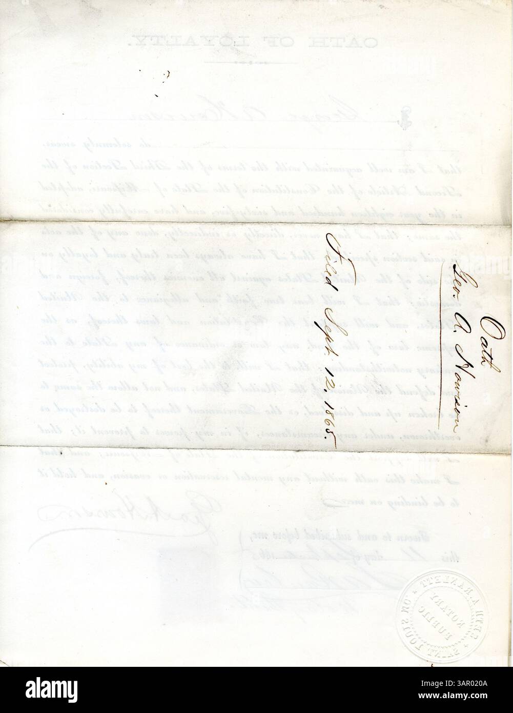 George A. Howison of St. Louis swears an oath of allegiance to the ...