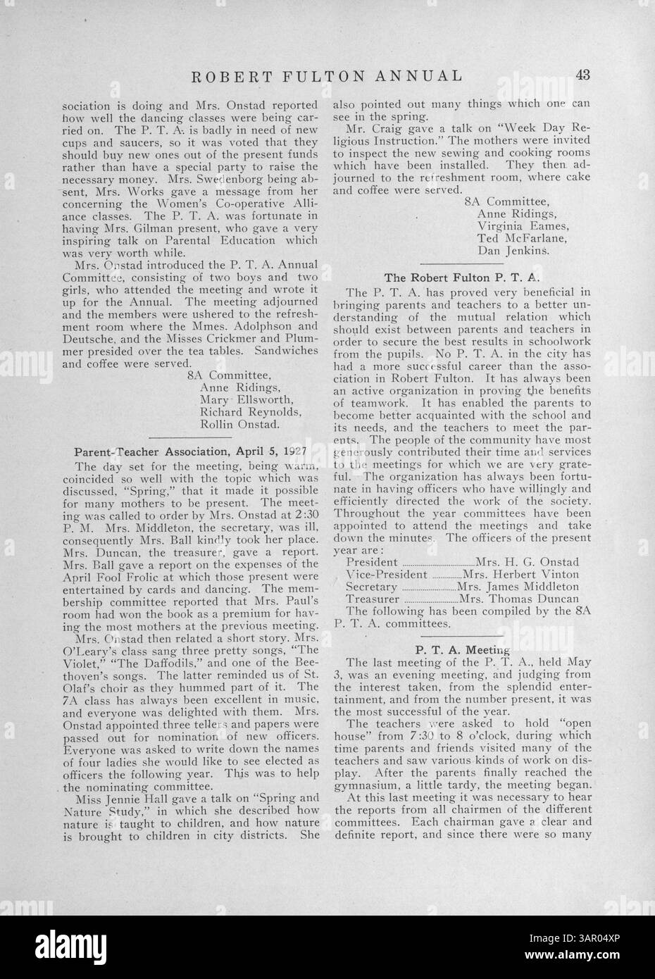 This 1927 school annual from Robert Fulton Elementary chronicles the ...