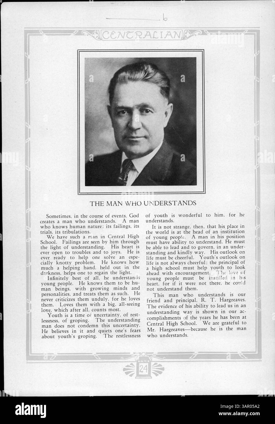 The Central High Yearbook from 1924, titled Centralian, showcases the ...