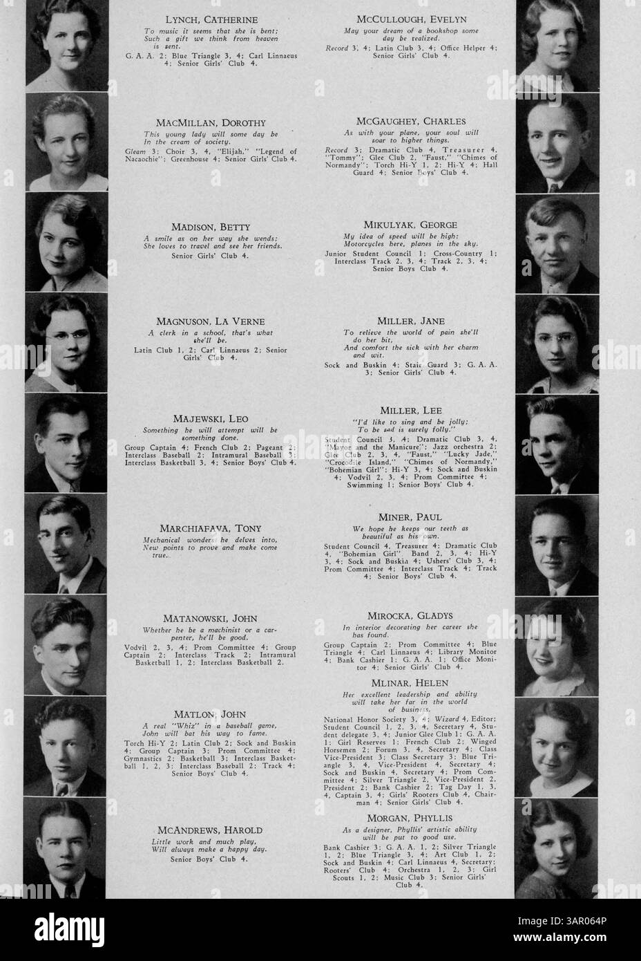 The 'Wizard' yearbook from Edison High School records the important ...