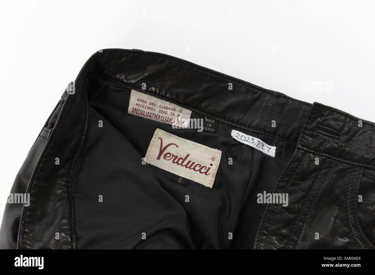 Leather pants worn by the Welders, a pioneering punk band from St ...