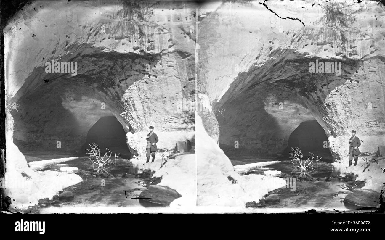 The entrance to Fountain Cave, located near the St. Paul boundary of ...