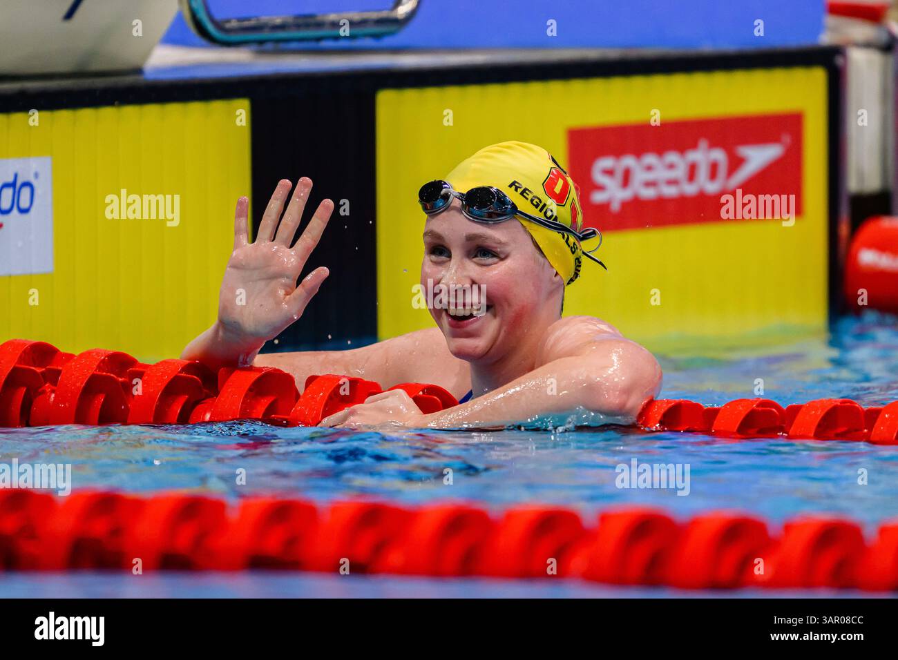 LONDON, UNITED KINGDOM. 16 April, 25. Amelie Blocksidge greets the fans ...