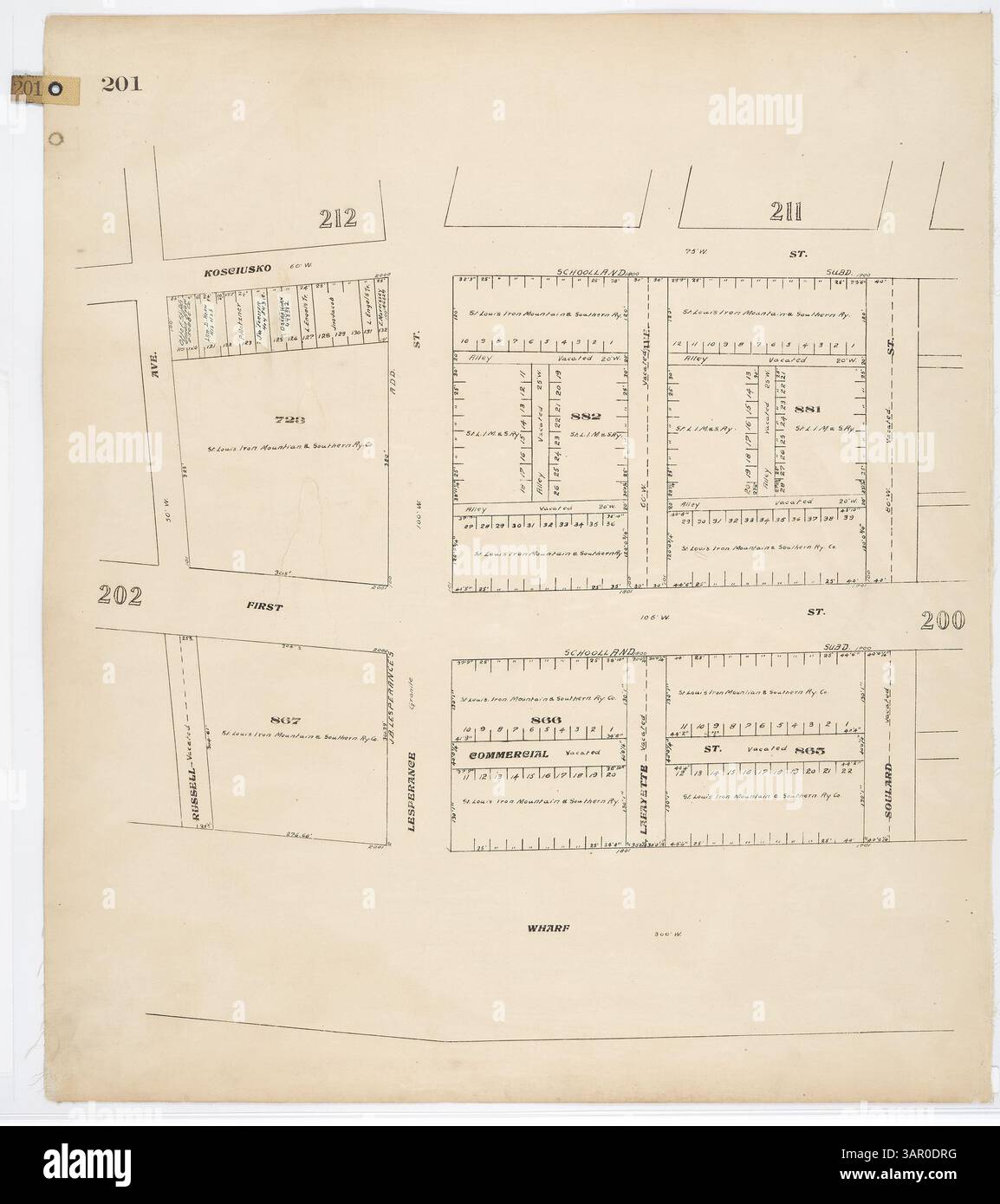A page from the Atlas of the City of St. Louis, Volume 2, showcasing ...
