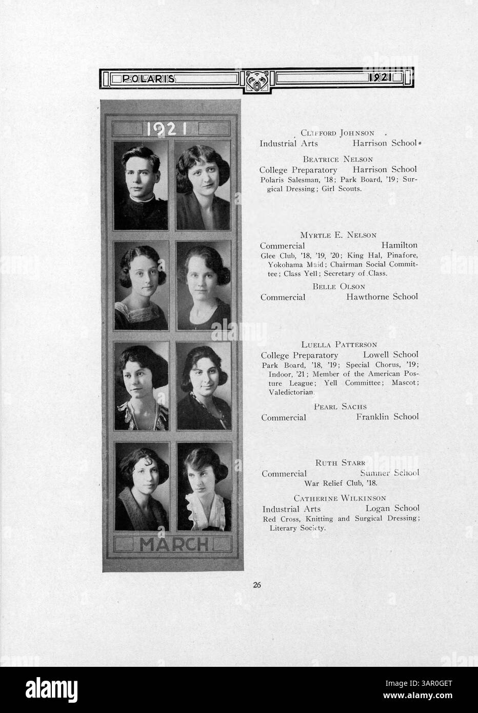 This 1921 North High School yearbook, 'Polaris,' details the 1920-1921 school year, featuring ...