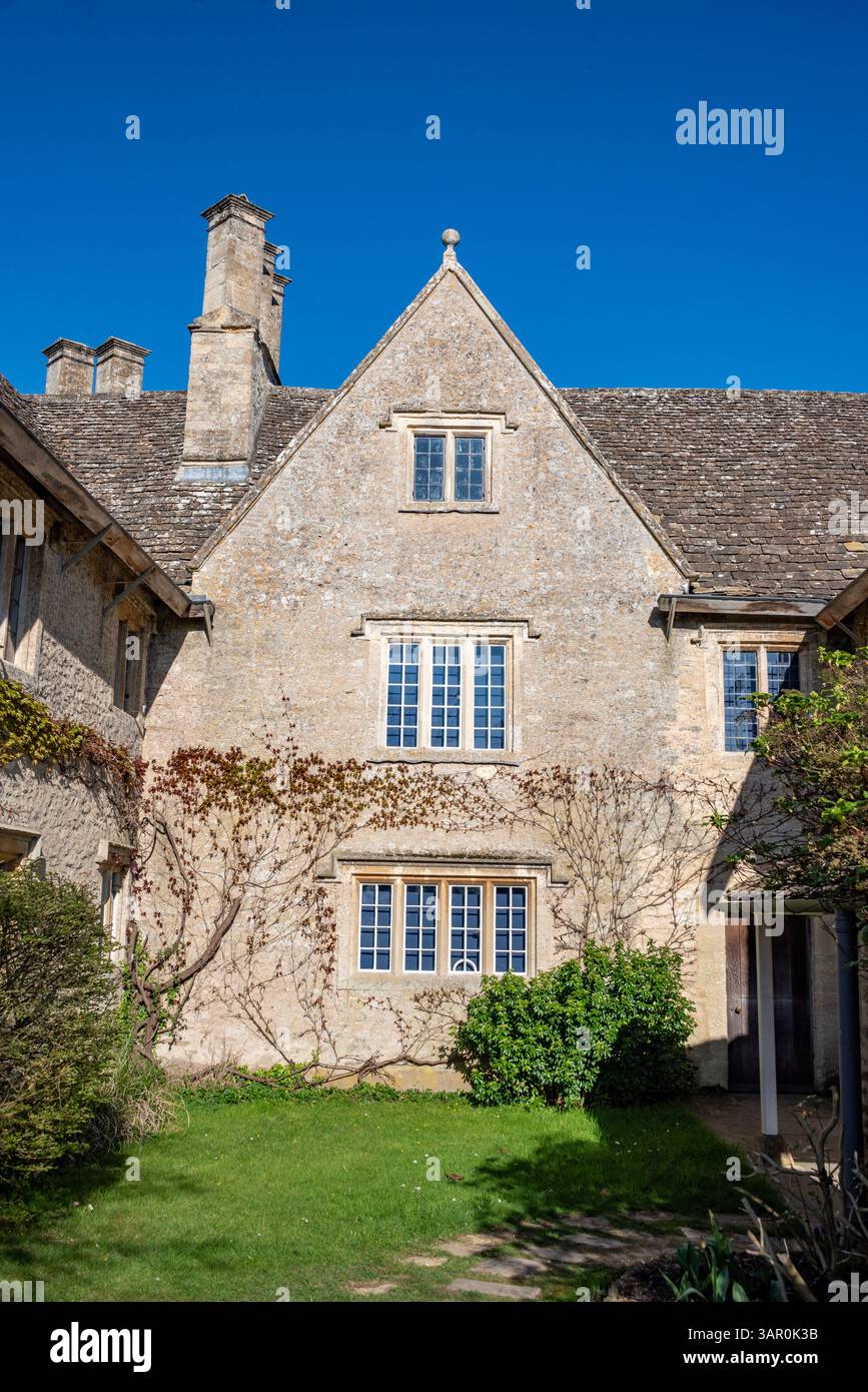 Rear view of Kelmscott Manor, summer home of William Morris, Kelmscott, Oxfordshire,UK Stock ...
