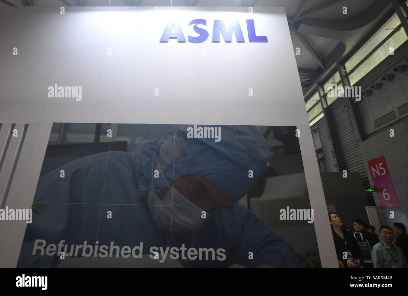 SHANGHAI, CHINA - MARCH 26, 2025 - Visitors visit the stand of ASML at the SEMICON China 2025 ...