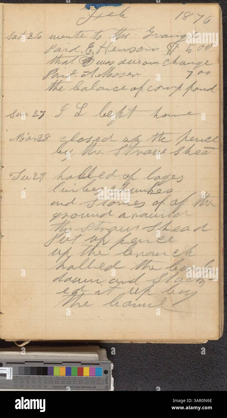 This historical diary, dated from October 1873 to November 1877 ...
