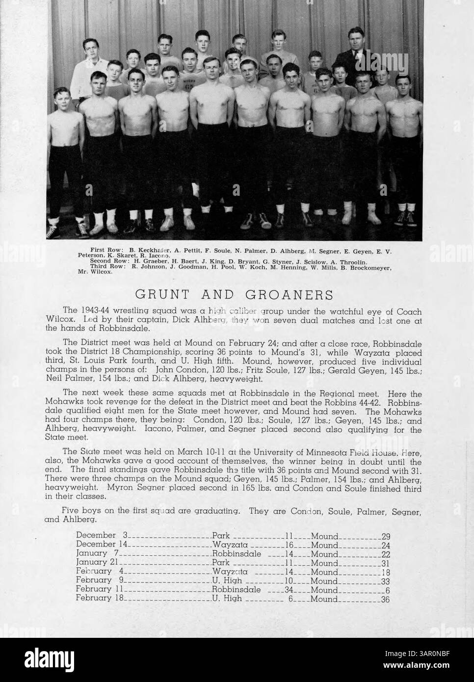 The Mohian yearbook from Mound High School, published in 1944, provides a comprehensive look at ...