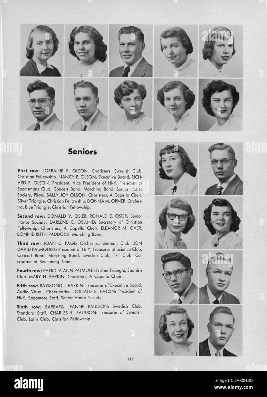The 1951 Roosevelt High School yearbook, titled Sagamore, presents a ...