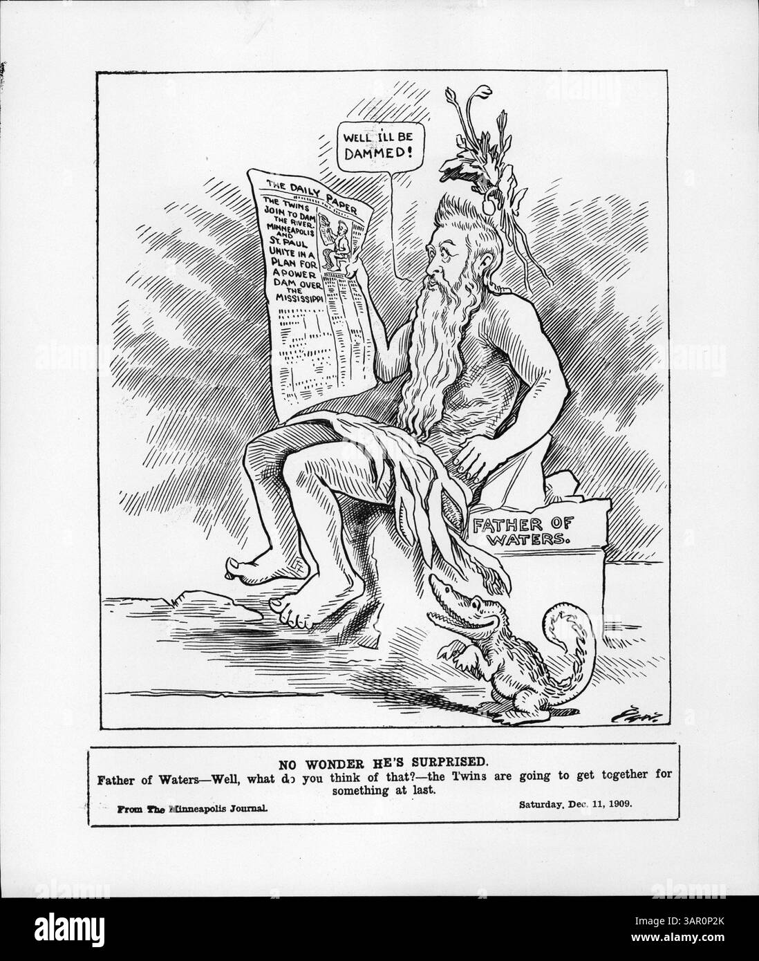 A humorous illustration shows an old man, representing the Father of ...