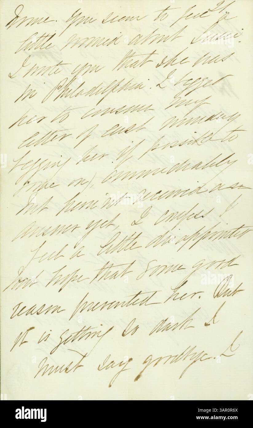 A letter from Nelly Blow to her mother, Miranda Blow, dated April 14 ...