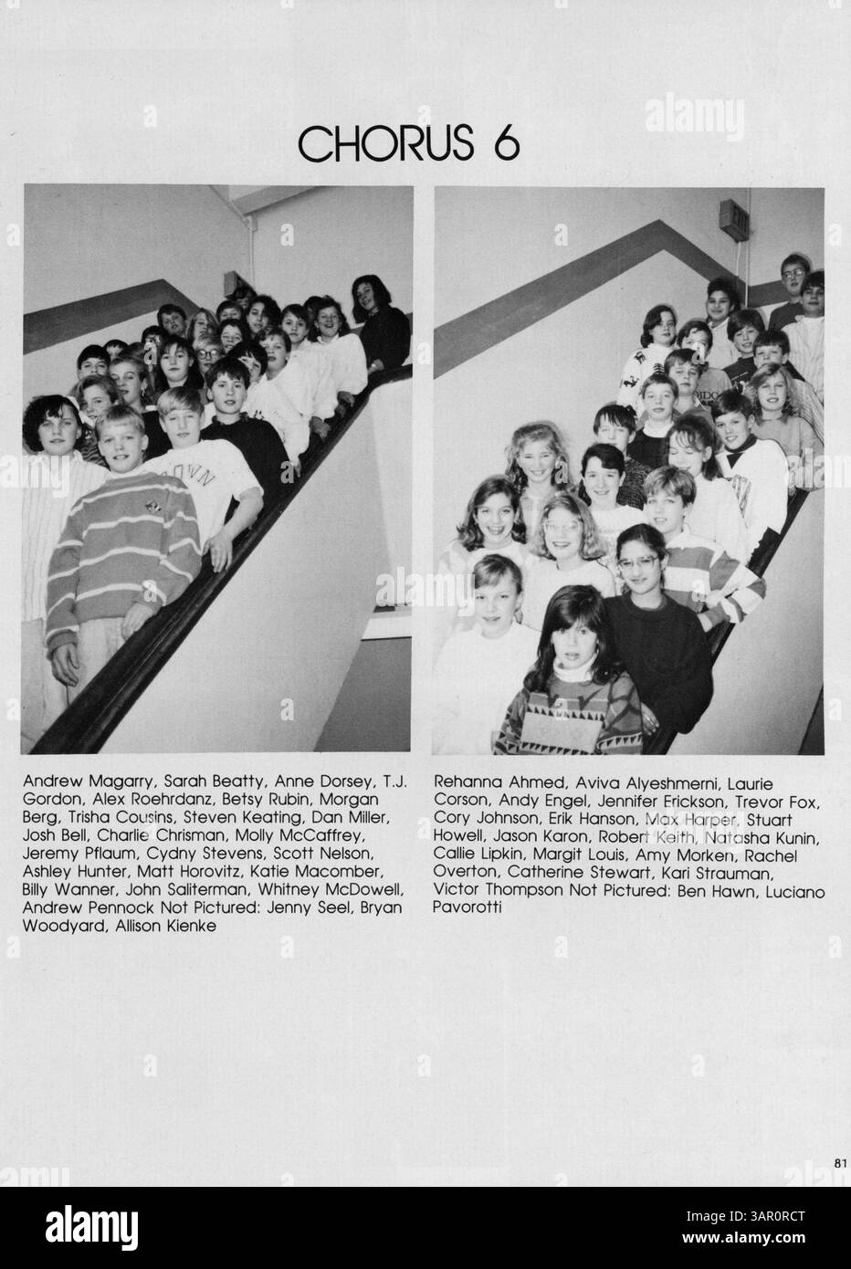 The 1988 Blake Middle School yearbook includes student portraits ...