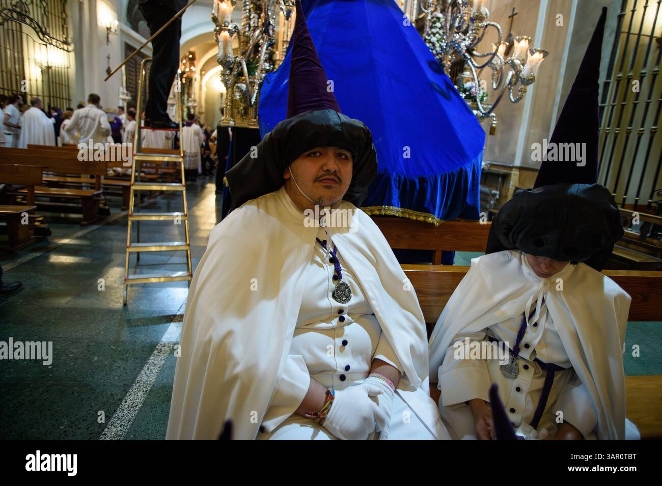 People before the procession of Los Gitanos at the Parish of Our Lady ...