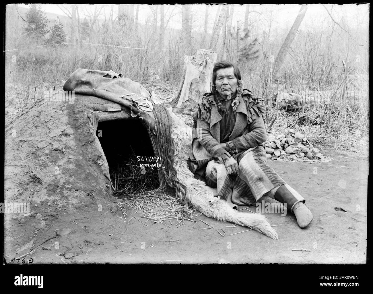 The photograph shows Su-lump, a Native American man from the Cayuse ...