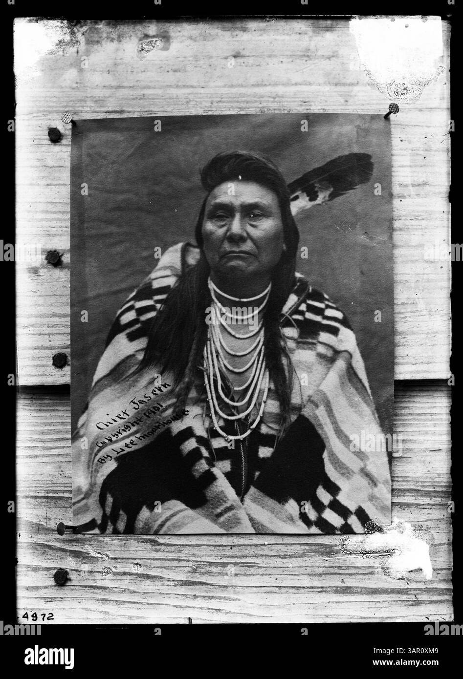 This is a copy print of a 1901 portrait of Chief Joseph, a Nez Perce ...