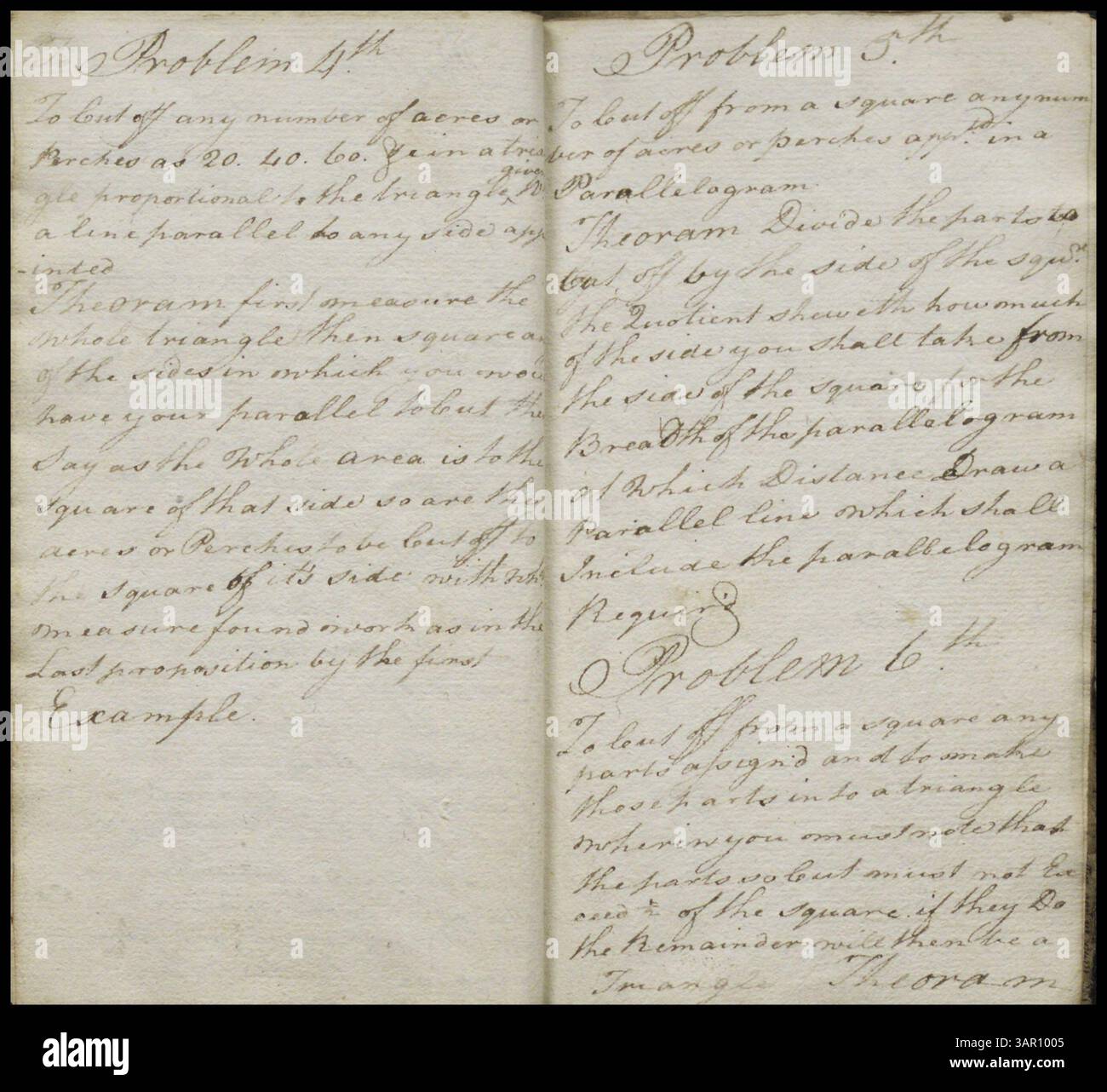 A manuscript of 'Practical Geometry' by T. Pendleton, dated October 21 ...