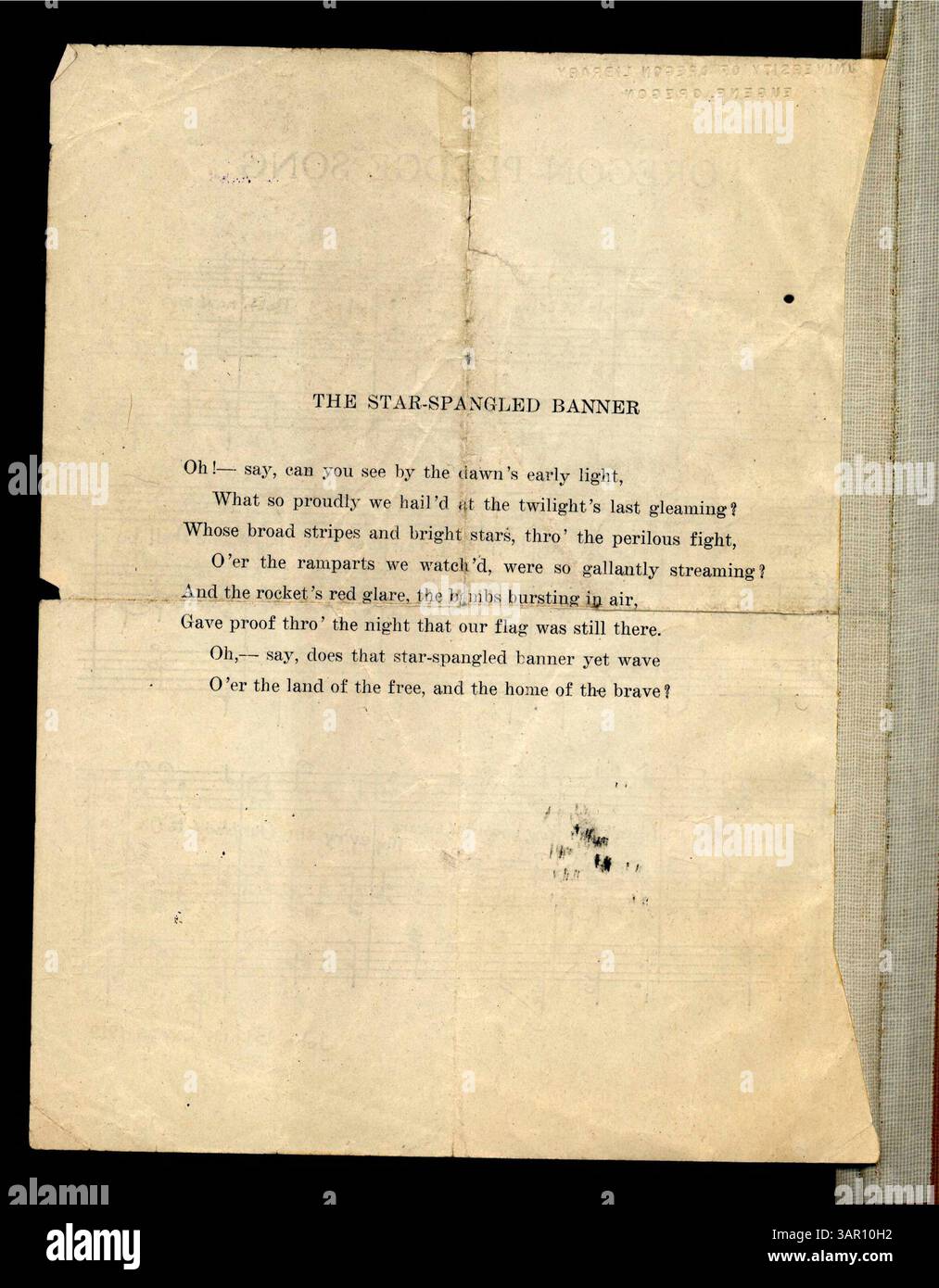 This sheet music for the Oregon Pledge Song contains the first stanza ...