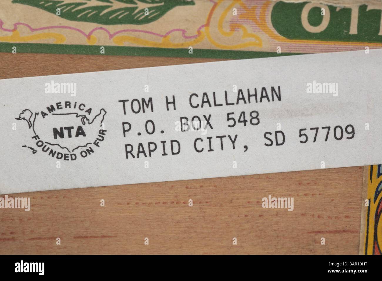 A handmade cigar box crystal radio set, assembled by 12-year-old Thomas ...