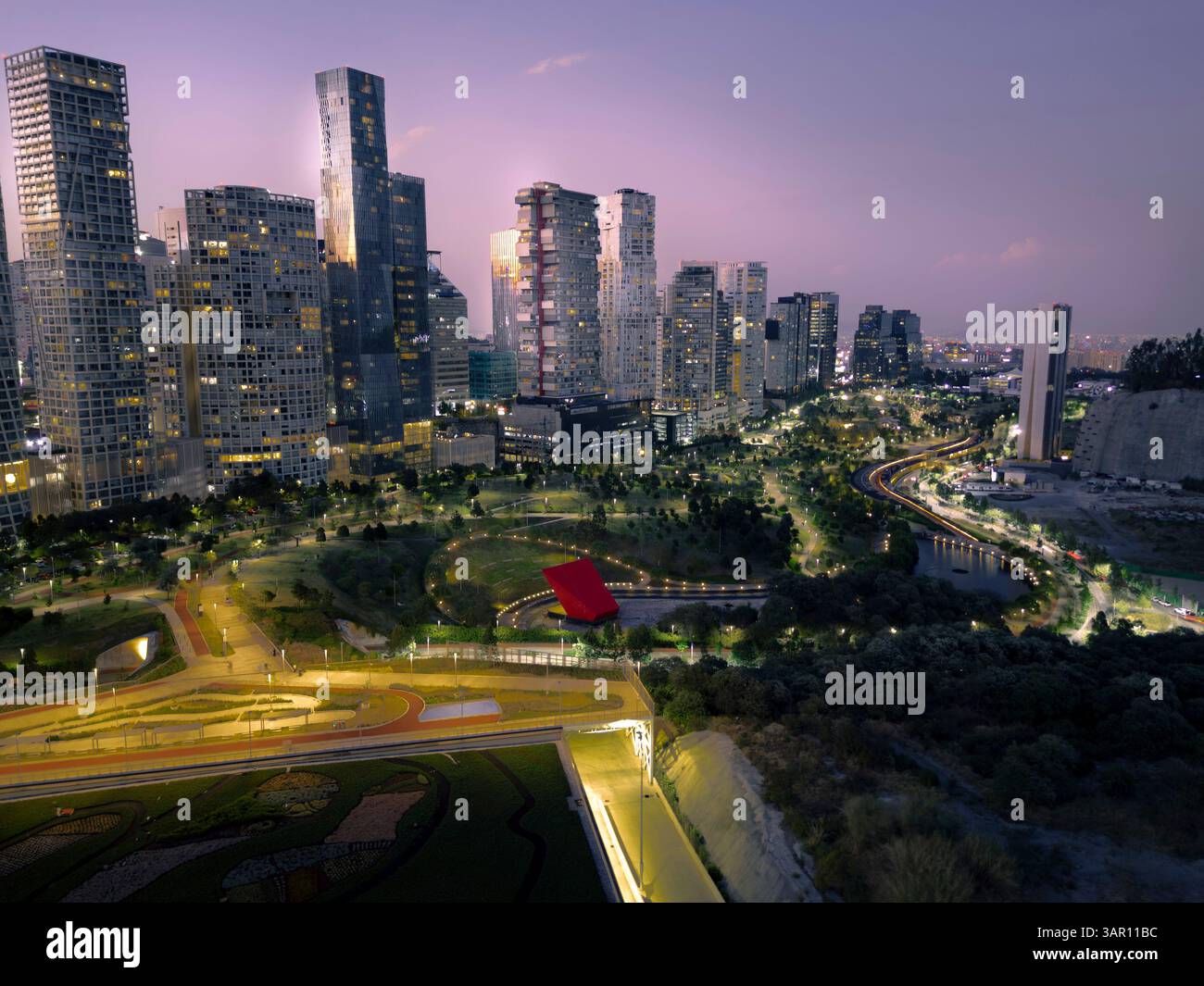 Stunning long exposure captured from a drone, showing the illuminated ...