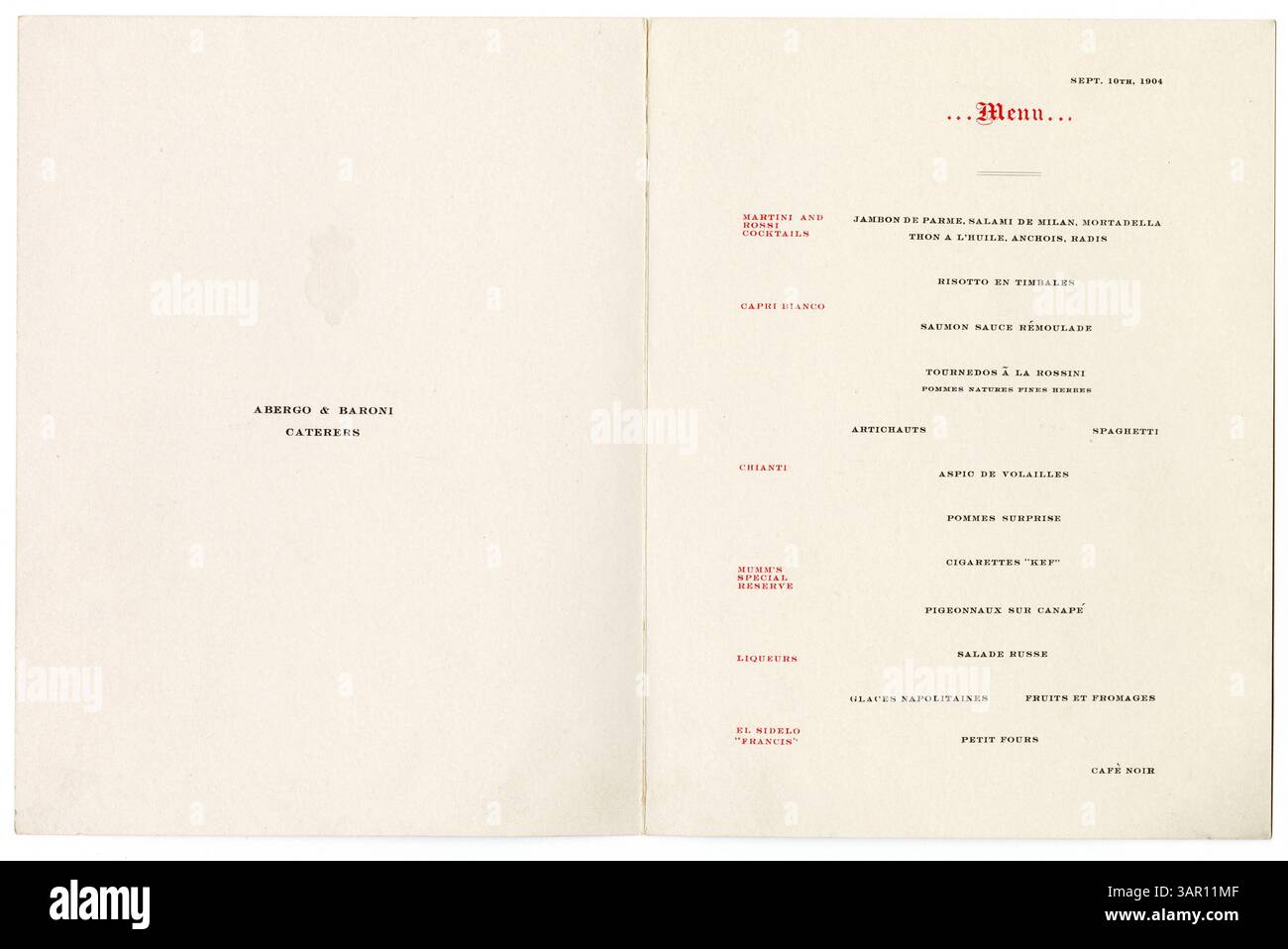 Pavilion menu hi-res stock photography and images - Alamy