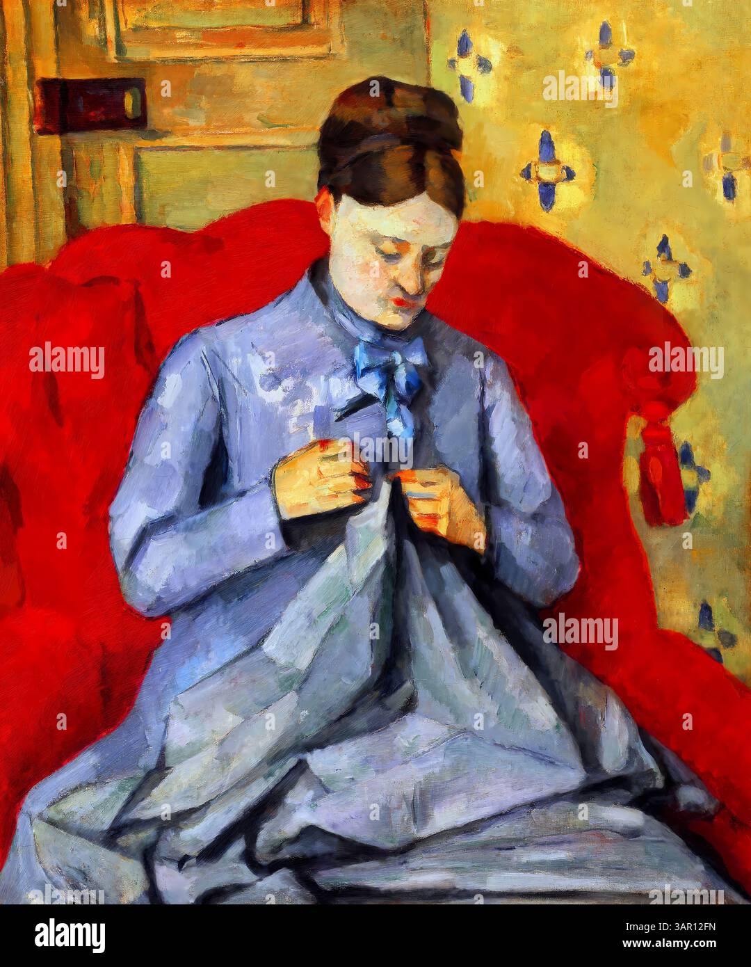 Paul Cezanne's wife (1877) portrait painting Stock Photo - Alamy