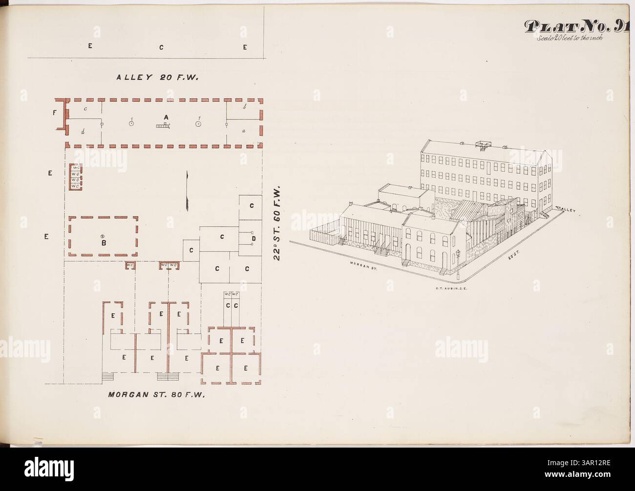 Plat 91 from A. Whipple & Co.'s 1872 insurance maps details J.B ...