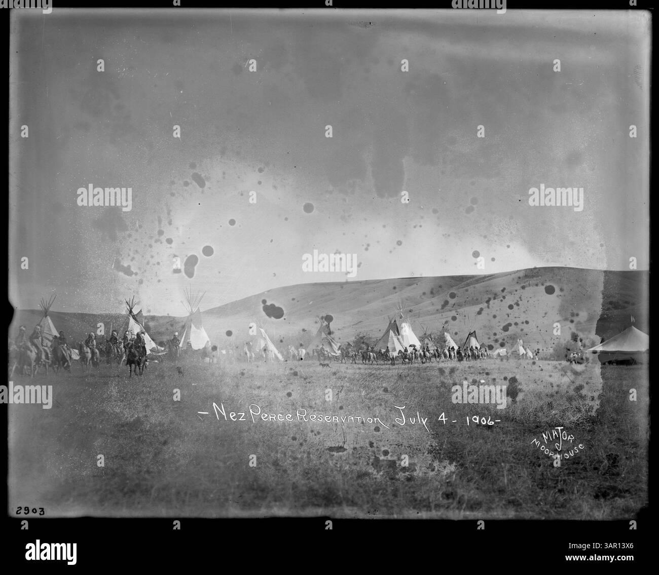 This photograph shows scenes from the Nez Perce Reservation in Colville ...