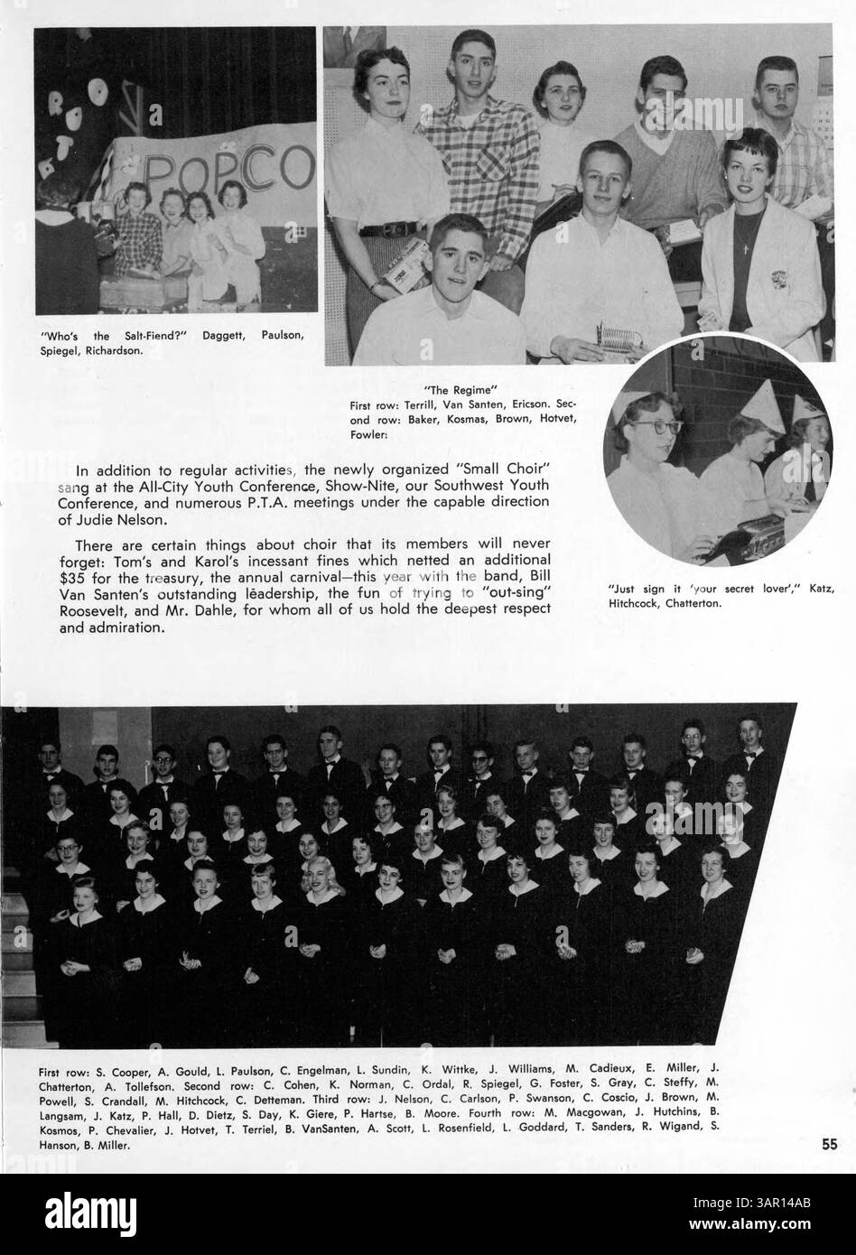 The 1957 Southwest High Yearbook, '1957 Wagistanian,' showcases the key ...
