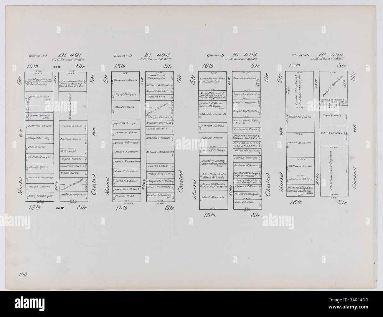 This volume of 'City Blocks, 1888-1892' contains maps of St. Louis city ...