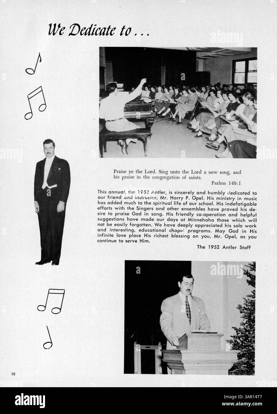 The 1952 Minnehaha Academy yearbook, The 1952 Antler, documents ...