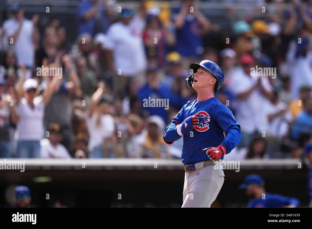 Chicago Cubs' Pete Crow-Armstrong celebrates after hitting a home run ...