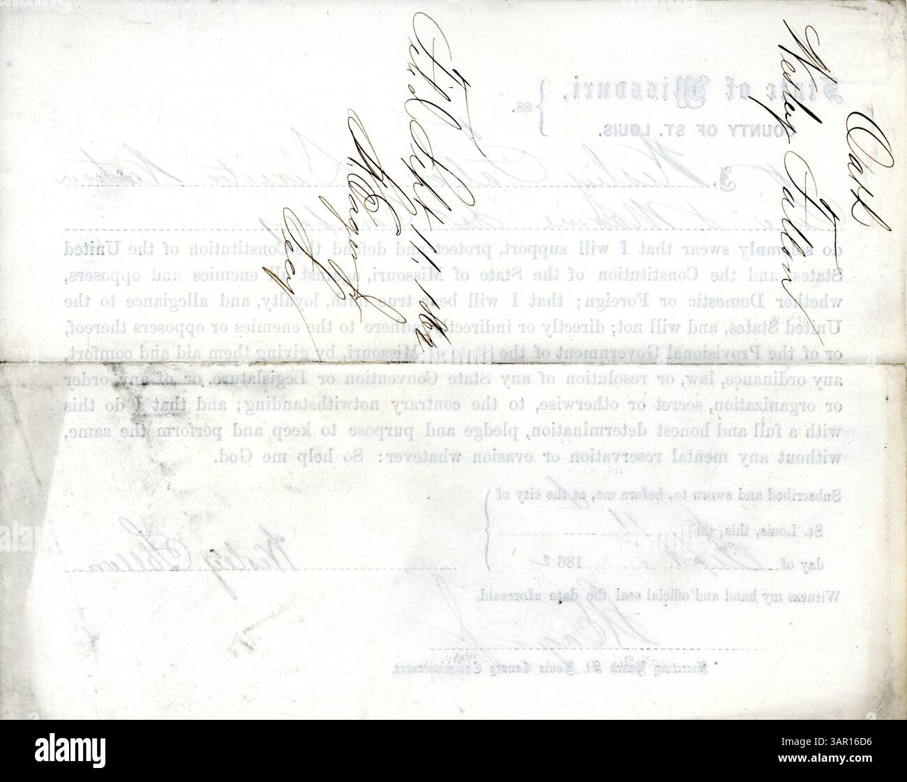 This document records Wesley Fallon's oath of loyalty to the United ...