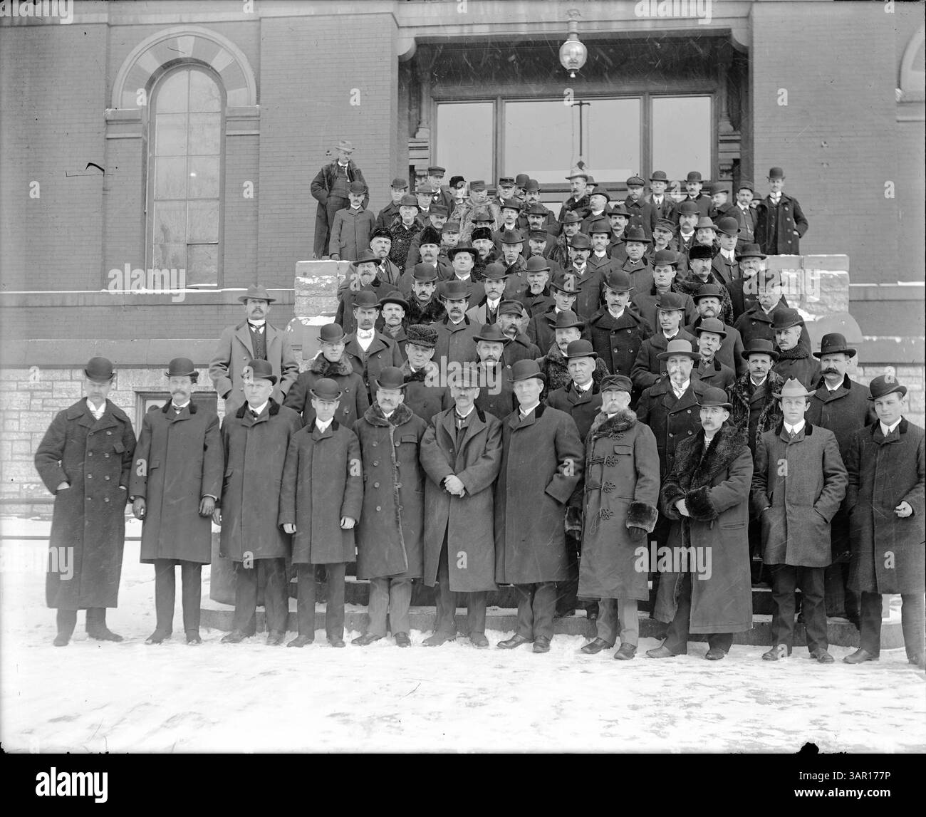 A historical image documenting a State Bankers convention held at the ...