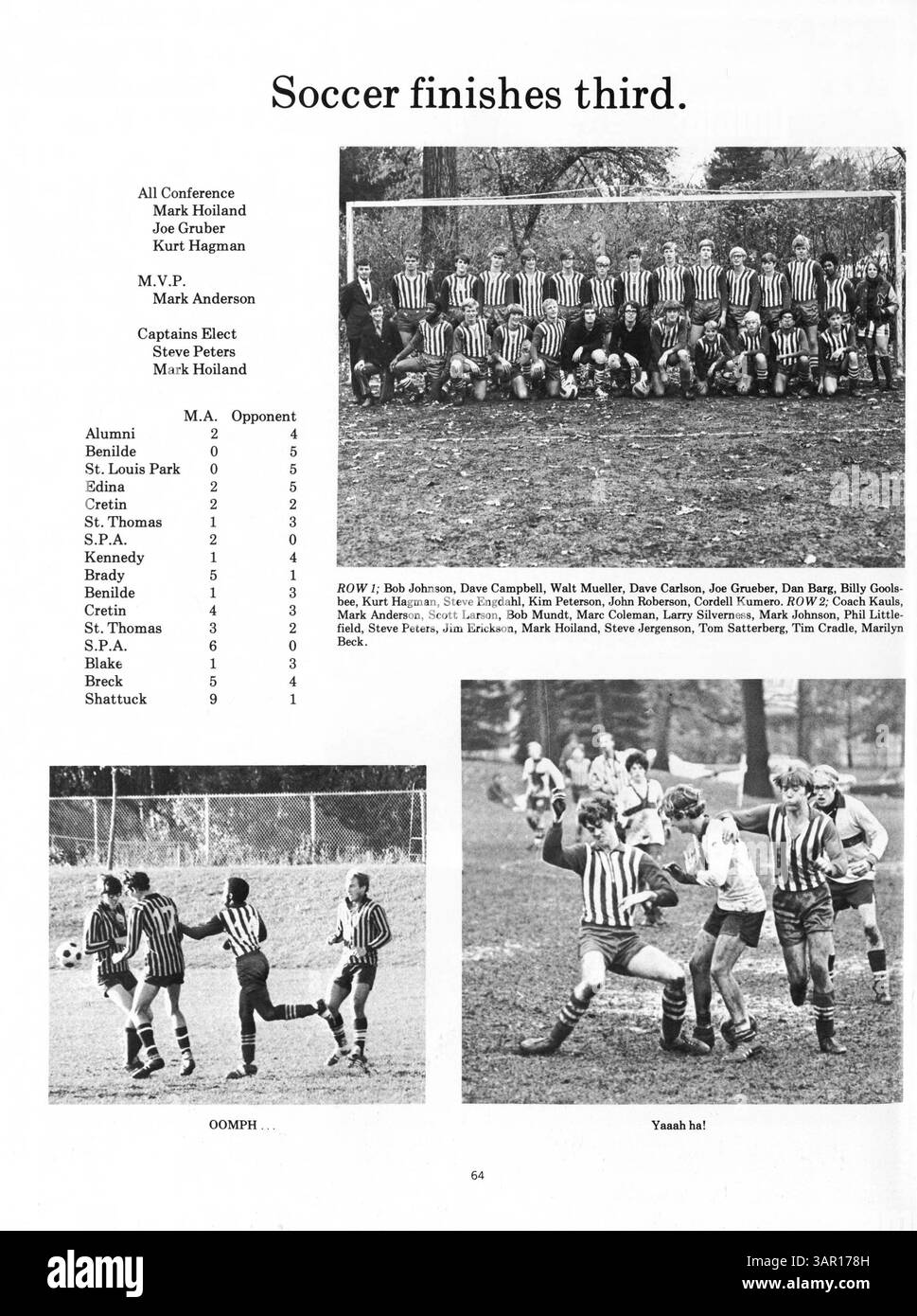 The 1971 Antler yearbook from Minnehaha Academy showcases students ...